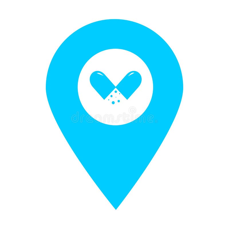 Medicine Location Map Pin Icon. Element of Map Point for Mobile Concept ...