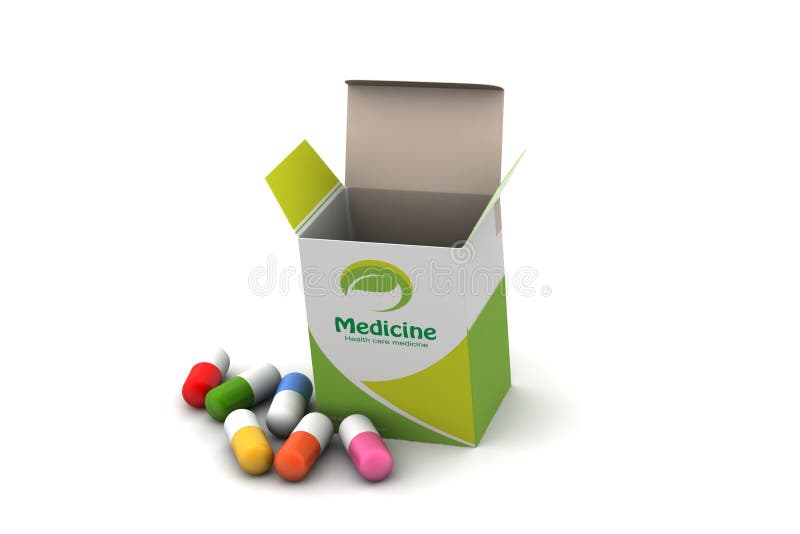 Medicine Packet with Capsule Stock Illustration - Illustration of ...