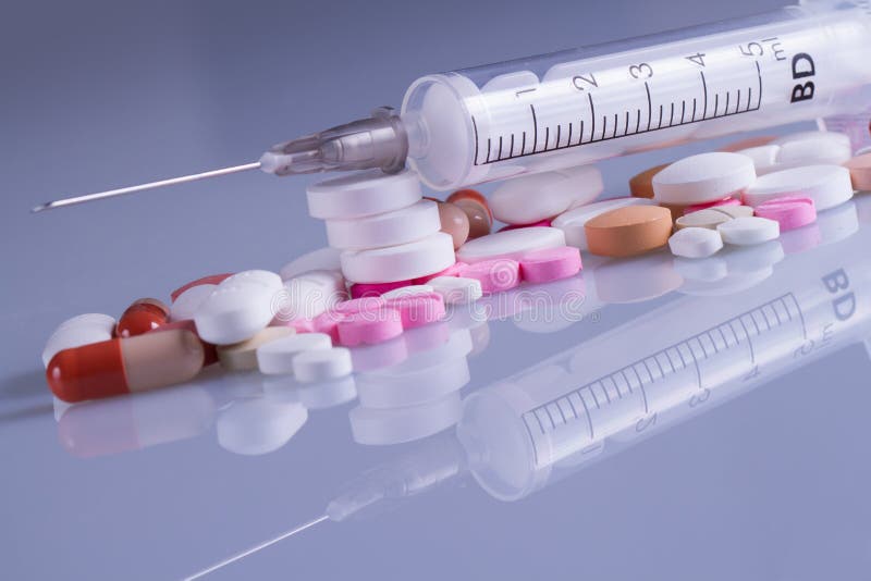 Medicine Pill with Injection Stock Photo - Image of drug, medication ...