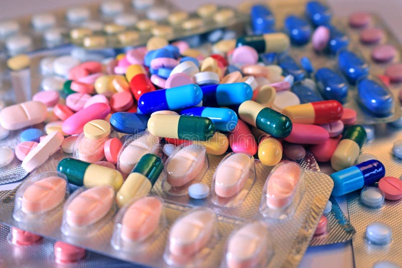 Medicine pills stock photo. Image of macro, mirror, medicament - 85622250