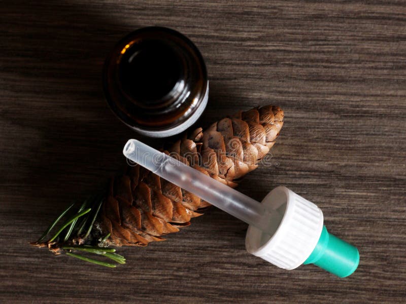 Medicine and Pine Cones, Plant Extract. the Scent of the Forest Stock ...