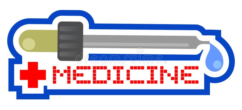 Medicine sign stock vector. Illustration of vector, dropper - 257470003