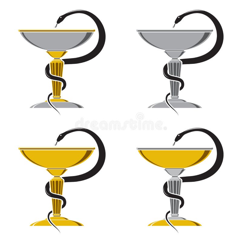 Medicine Snake Symbol. Vector Stock Vector - Illustration of help ...