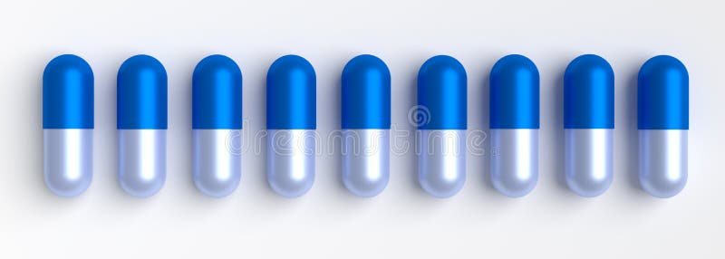 Medicine. Some Capsule Pills Isolated on White Stock Illustration ...