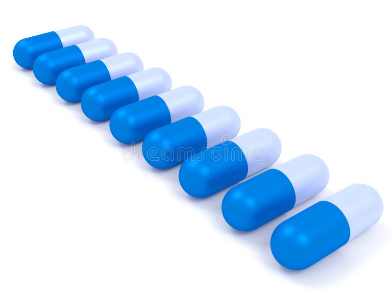 Medicine. Some Capsule Pills Isolated on White Stock Illustration ...