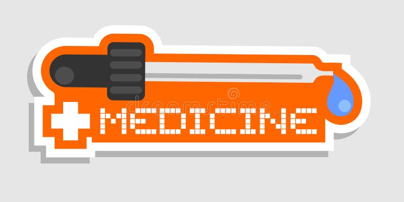 Medicine sticker stock vector. Illustration of information - 30367659