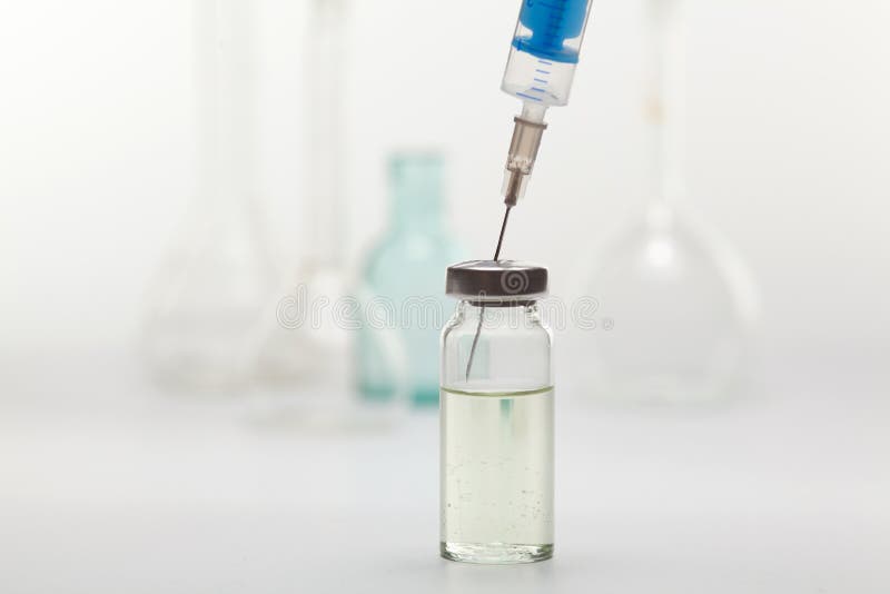 Chemistry Set with Test-tubes, Flasks and Beaker Stock Image - Image of ...