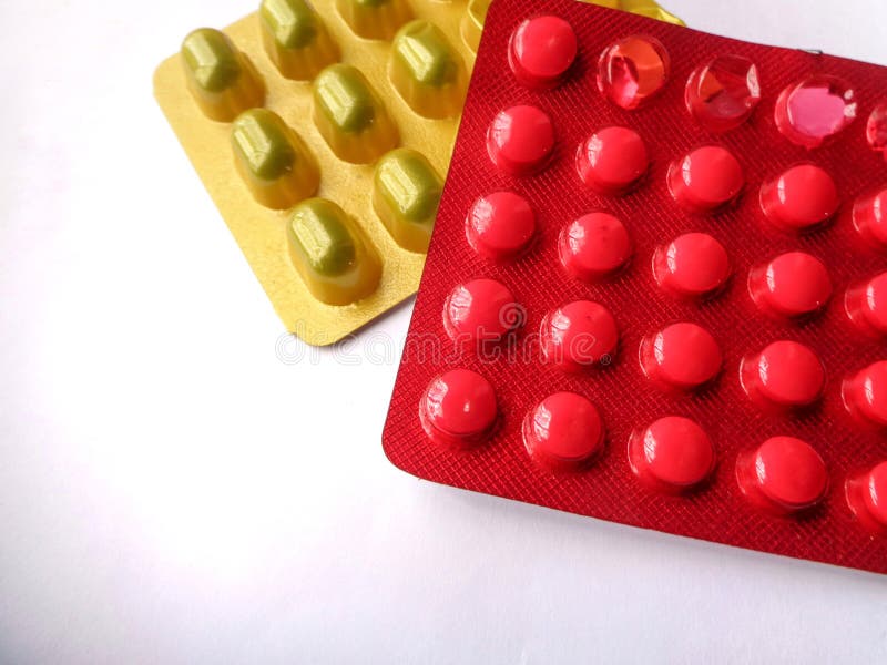 Tablet Strips, Full and Empty Stock Photo - Image of capsule, strip ...