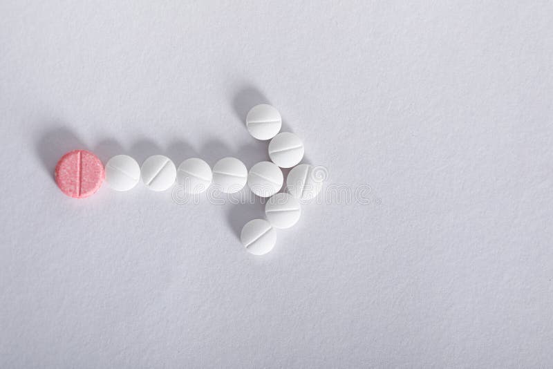 Medicine Tablets on White Background , Pharmacy Theme Stock Image ...