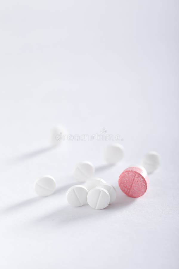 Medicine Tablets on White Background , Pharmacy Theme Stock Photo ...
