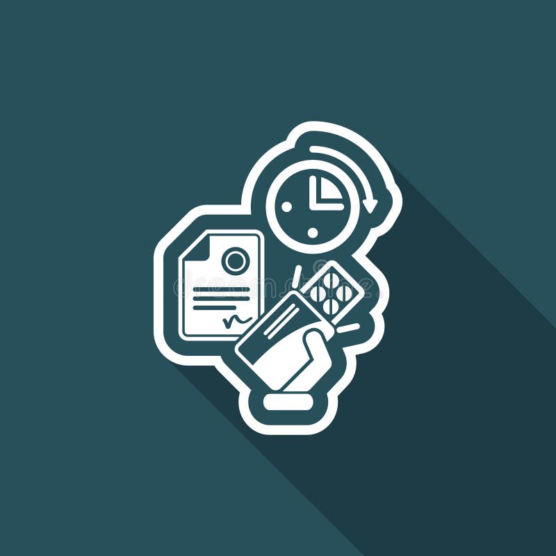 Medicine time prescription stock vector. Illustration of clock - 118520941