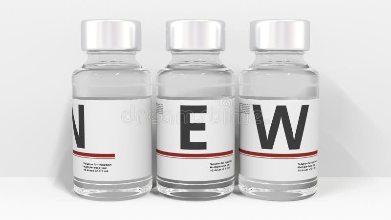 Medicine Vials Compose NEW Text, Conceptual 3d Animation Stock Video ...