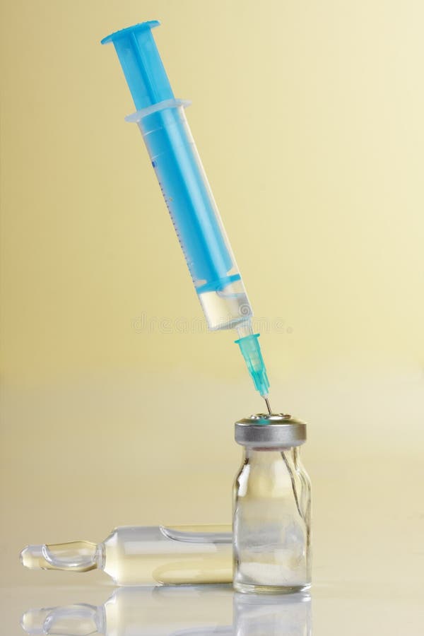 Medicine vials and syringe stock image. Image of injectable - 13717463