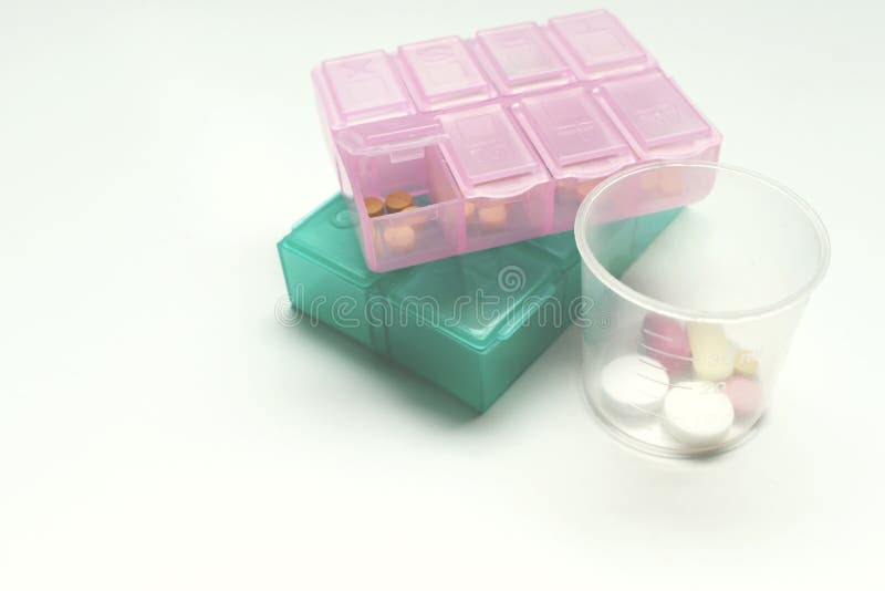 Medicine on a White Background Stock Image - Image of prescription ...