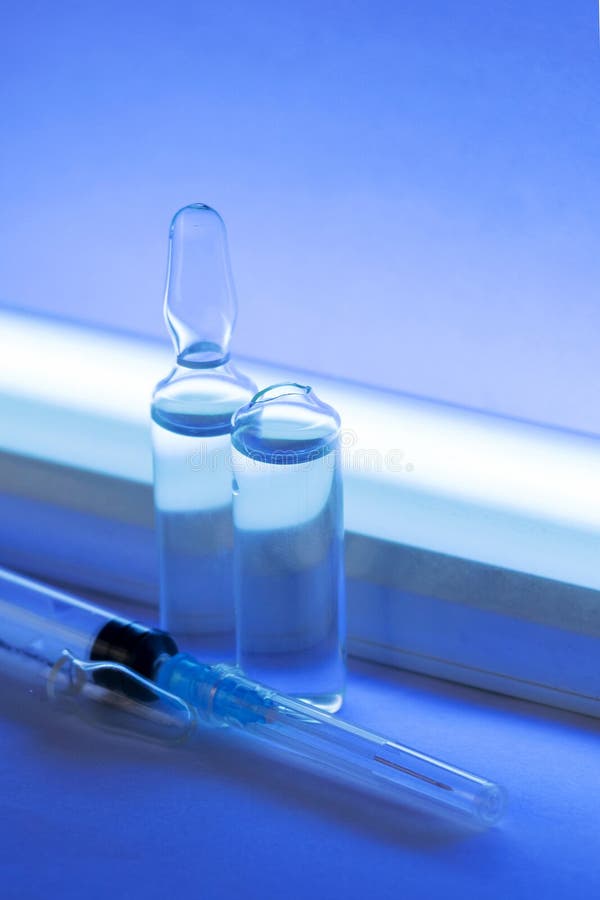 Medicines for Injection and a Germicidal Lamp. Stock Photo - Image of ...