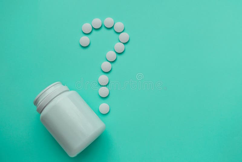Medicines White, Round Heart Shaped Pills on Turquoise Background Stock ...