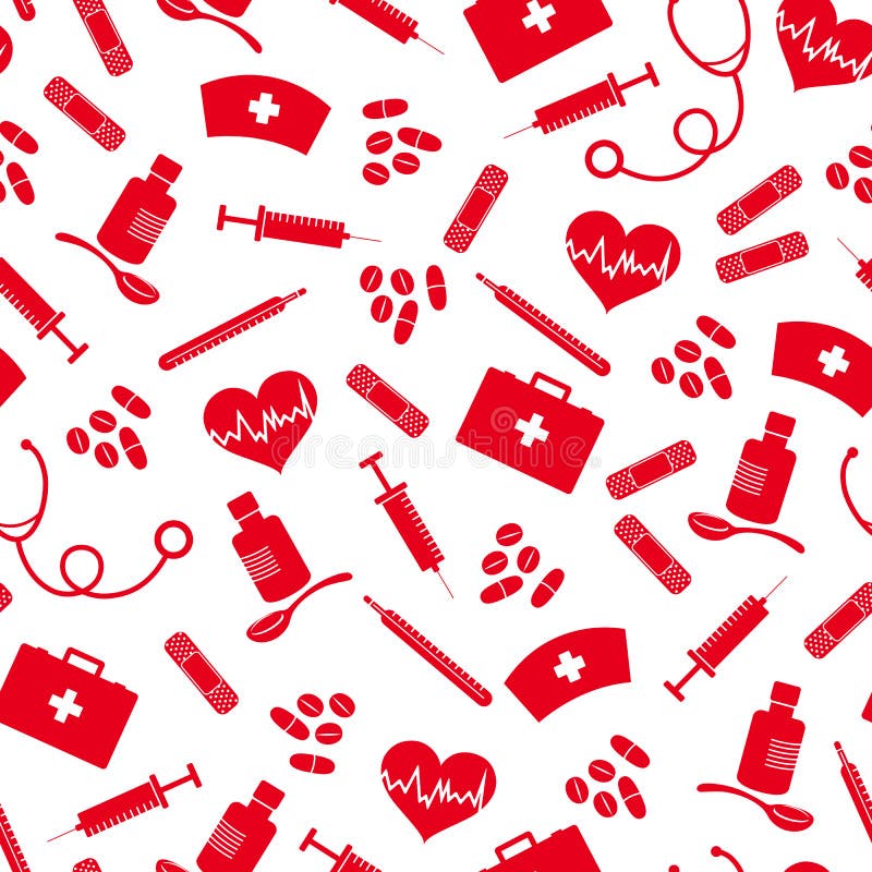 Medical pattern stock vector. Illustration of health - 31799626