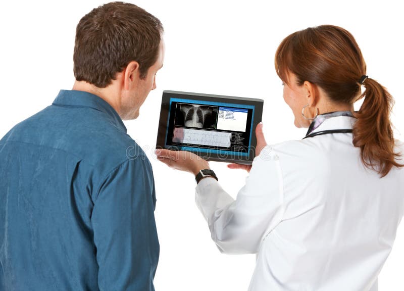 Medico: Il Dottore Shows Test Results Al Paziente Fotografia Stock ...