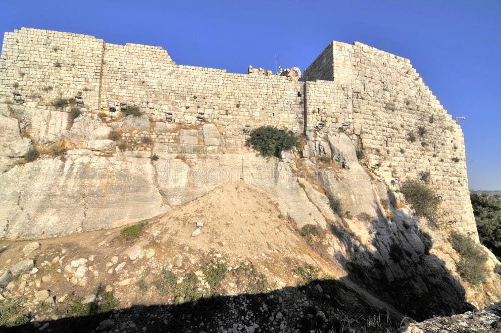 Medieval Ajloun Castle in Jordan Stock Image - Image of defensive ...