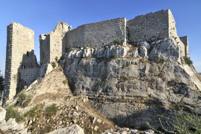 Medieval Ajloun Castle in Jordan Stock Photo - Image of crusader ...