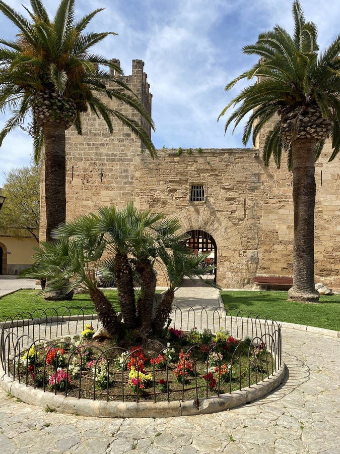 Medieval Alcudia Town, Majorca, Spain Stock Image - Image of city ...