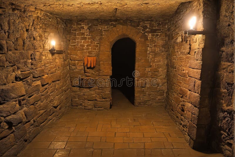 Medieval Ancient Crypts and Dungeons Stock Illustration - Illustration ...