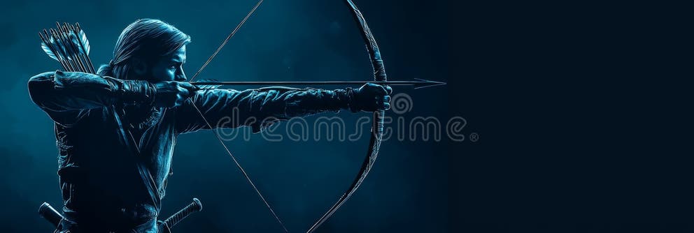 Medieval Archer Firing an Arrow Stock Image - Image of ancient, murmurs ...