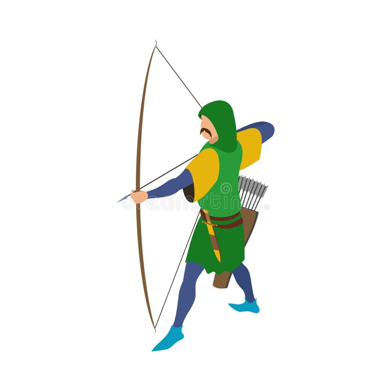 Medieval Archer Illustration Stock Vector - Illustration of object ...
