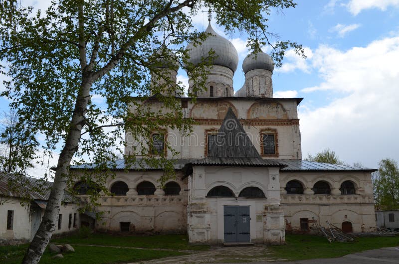 Medieval Monastery in Spring. Stock Image - Image of architecture, tree ...