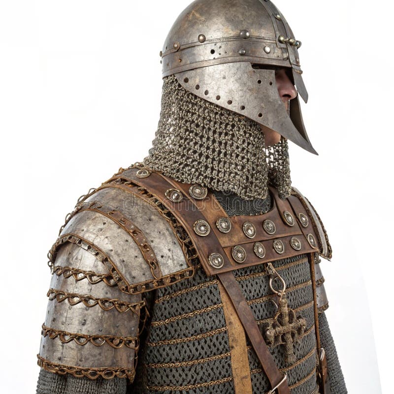 Medieval Armor with Chains on Transparent Background Stock Illustration ...