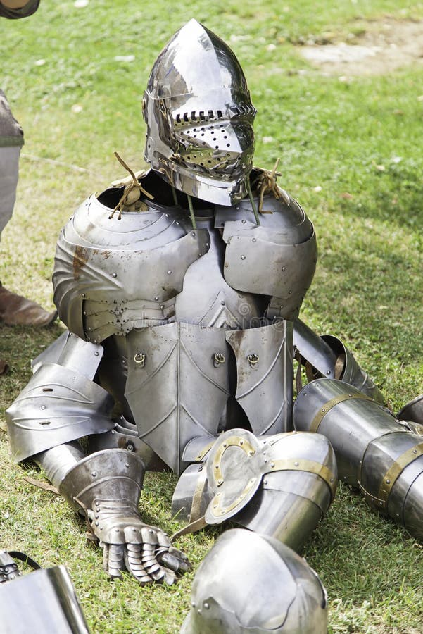 Medieval Warrior Soldier Metal Protective Wear Stock Image - Image of ...