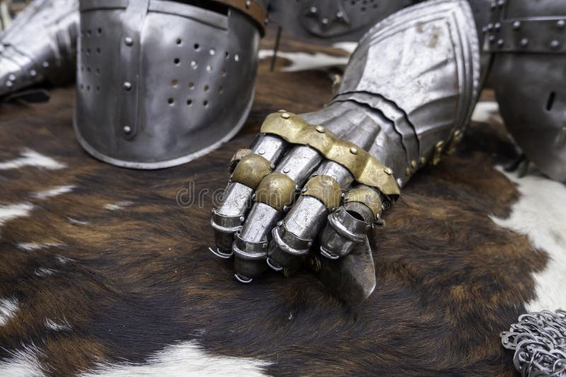 Medieval armor gloves stock photo. Image of history - 306376458