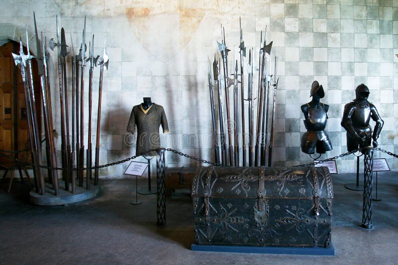 Medieval Armory Display in Castle Editorial Image - Image of collection ...