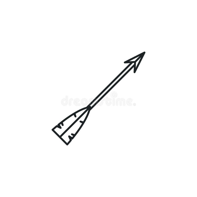 Medieval Arrow Flat Style Icon Stock Vector - Illustration of ...