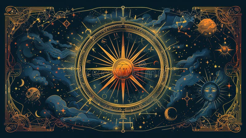 Medieval Astronomical Clock. an Ancient Astronomical Clock Scheme ...