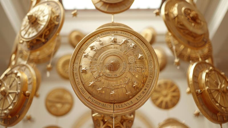 Medieval Astronomical Clock. an Ancient Astronomical Clock Scheme Stock ...