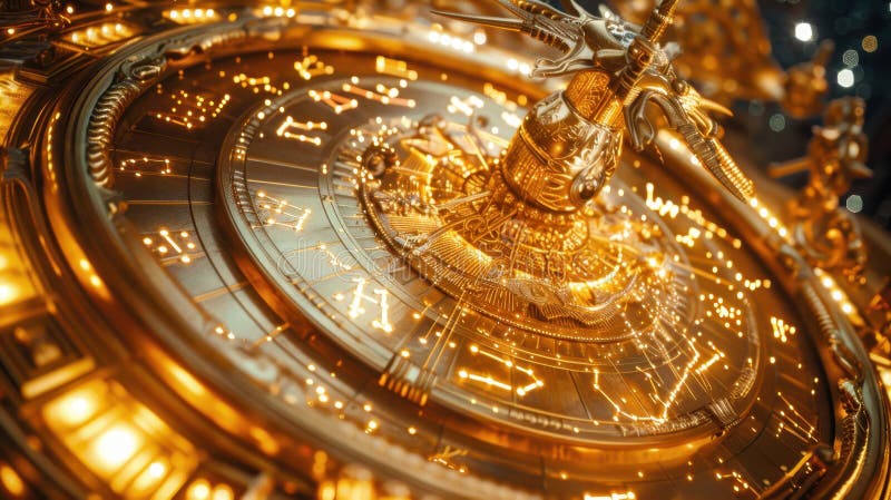 Medieval Astronomical Clock. an Ancient Astronomical Clock Scheme Stock ...