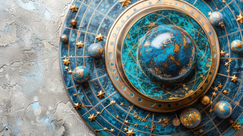 Medieval Astronomical Clock. an Ancient Astronomical Clock Scheme Stock ...