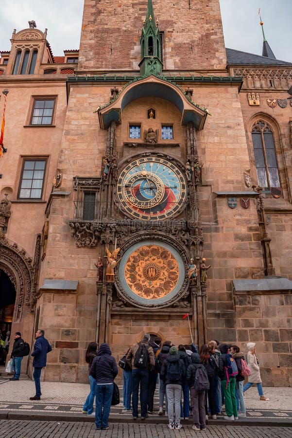 Prague Astronomical Clock in the Old Town of Prague Editorial ...