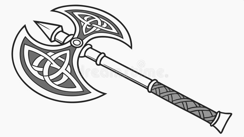 Medieval Axe, Weapon and Historical Tool Illustration Vector Design ...