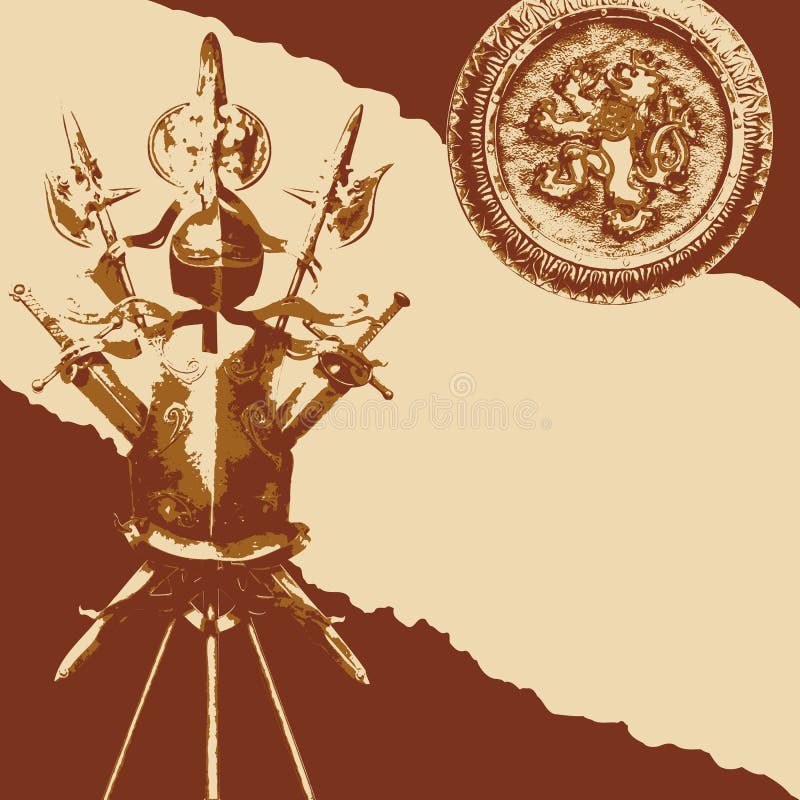 Metal Medieval Door Background Stock Photo - Image of ancient, brown ...