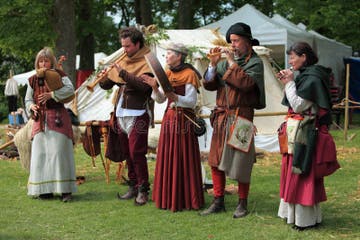 Medieval band editorial stock photo. Image of historical - 18270598