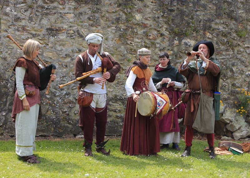 Medieval band editorial stock photo. Image of historical - 18270598
