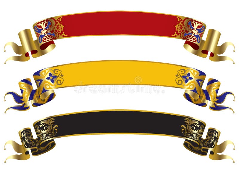 Medieval banners stock vector. Illustration of middle - 4070314