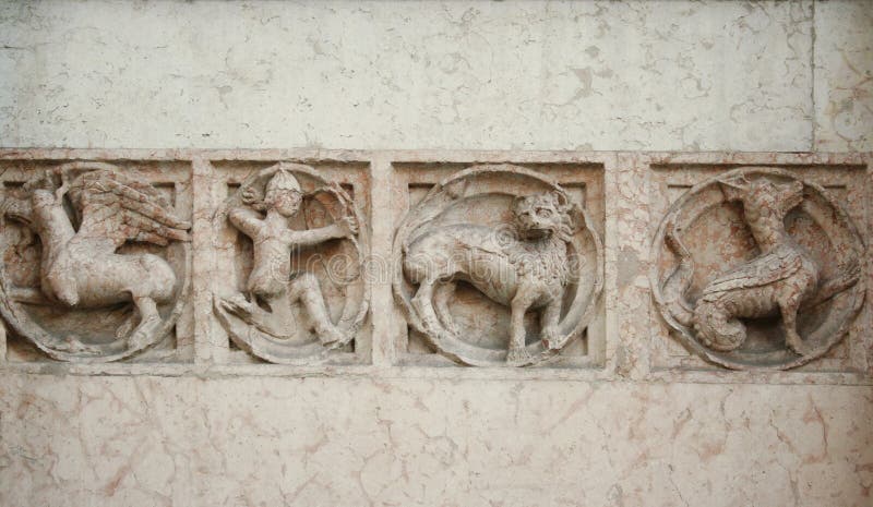 Medieval bas-relief stock photo. Image of details, marble - 22102604