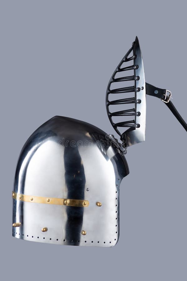 Silver Medieval Helmet Lifted Visor Stock Photos - Free & Royalty-Free ...