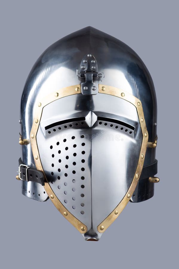 Steel Fencing Helmet with Lifting Visor Stock Image - Image of ...
