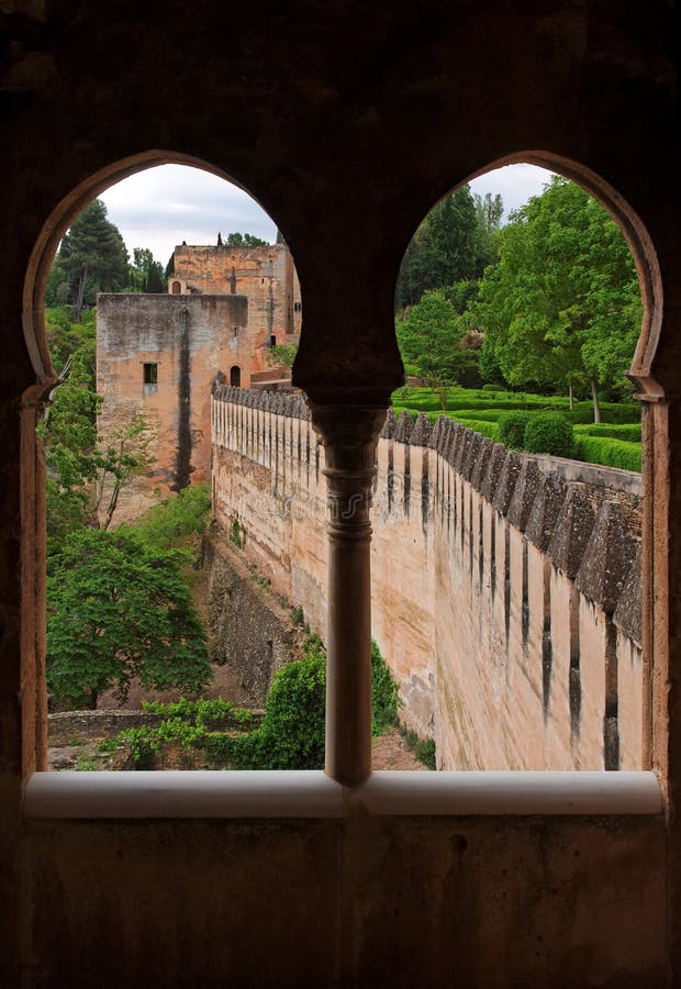 Castle window views stock photo. Image of window, olite - 8366354