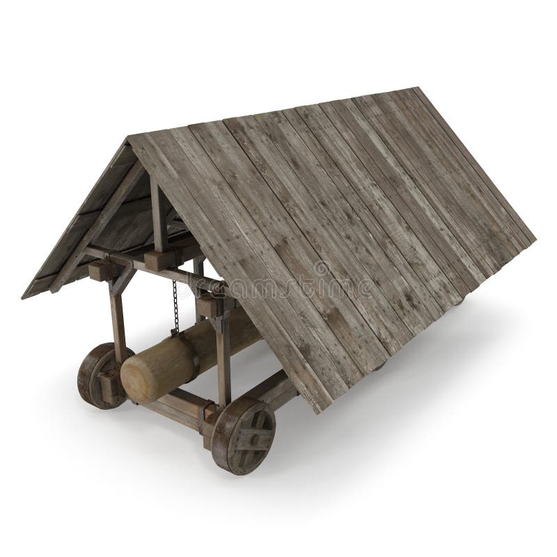 Battering Ram Isolated 3D Model On White Background Illustration Stock ...