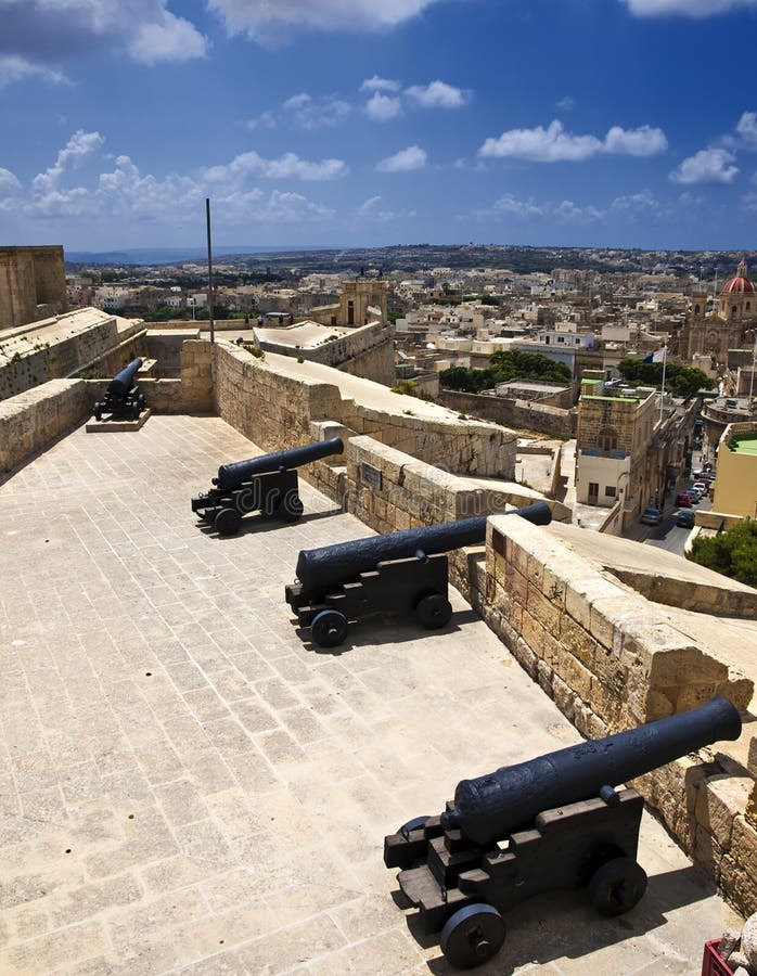 Medieval Battery and Cannons Stock Photo - Image of defence ...